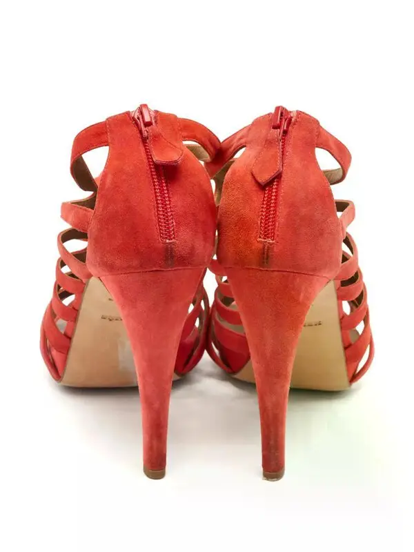 Hermès Suede Shell Appliqué Sandals
