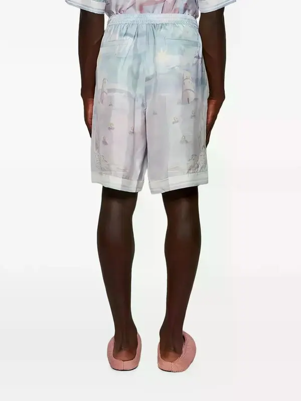 Givenchy Tarot-print Silk Shorts