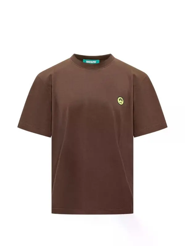 BARROW Logo-patch Short-sleeve T-shirt - Brown