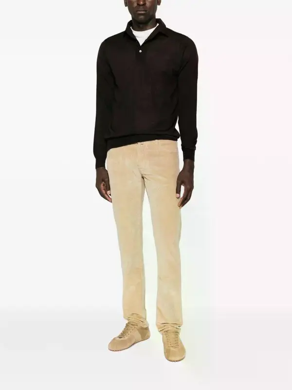 JACOB COHЁN Corduroy Logo-patch Trousers