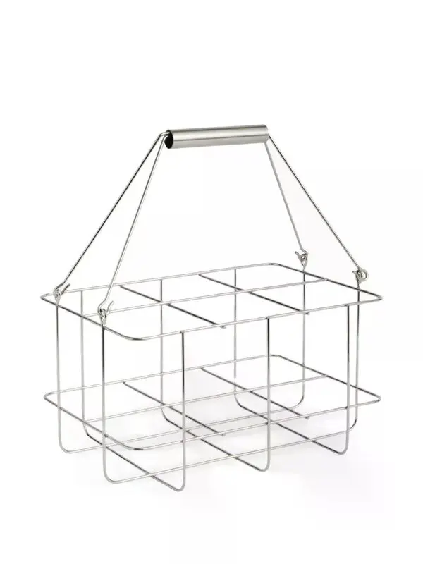 HAY Wire-frame Bottle Carrier - Silver