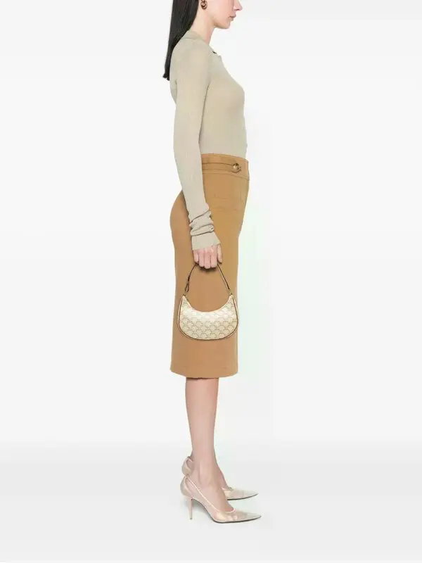 Celine 2021 Triomphe Coated Canvas Ava Shoulder Bag