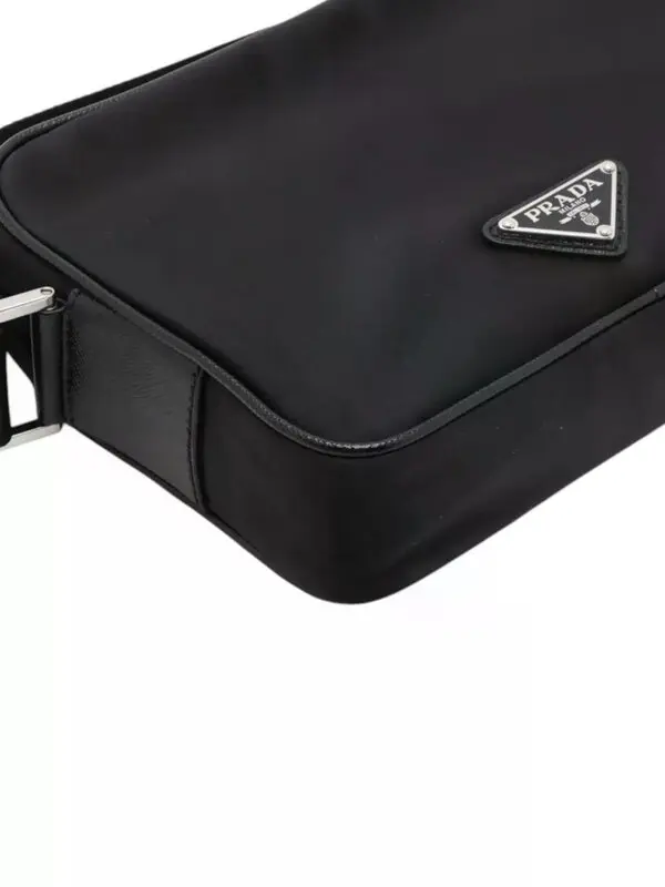 Prada 2013-2026 Saffiano Trimmed Tessuto Logo Camera Bag Crossbody Bag