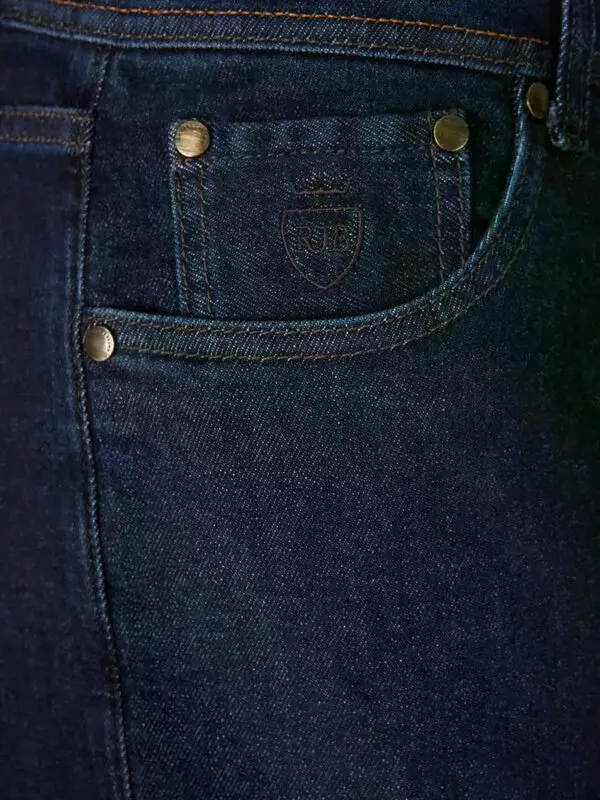 RICHARD J. BROWN Logo-patch Straight-leg Jeans
