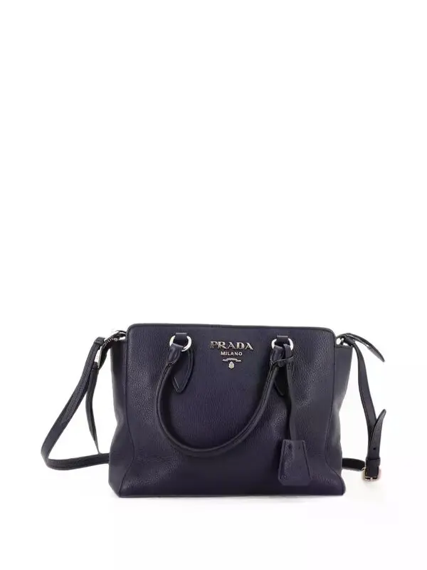Prada Convertible Zip Vitello Phenix Medium Tote Bag