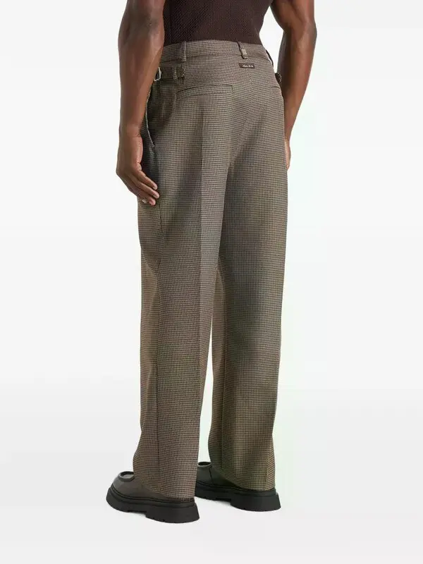 Manière De Voir Pierre Houndstooth Twin-pleat Trousers