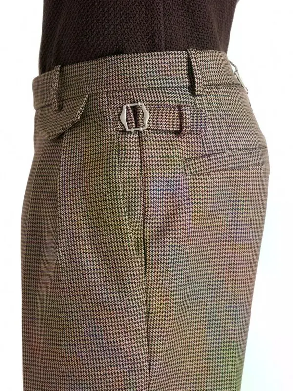 Manière De Voir Pierre Houndstooth Twin-pleat Trousers