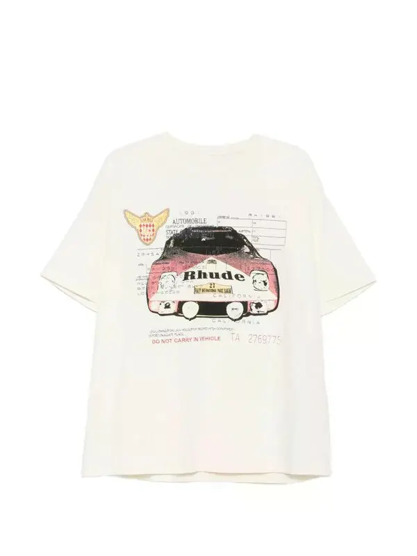 Rhude Slip Graphic-print T-shirt - Neutrals