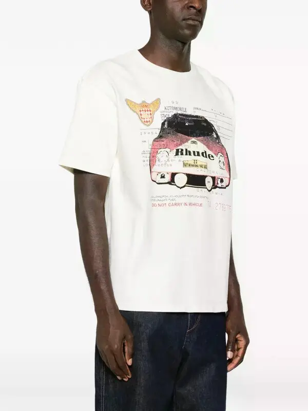 Rhude Slip Graphic-print T-shirt - White
