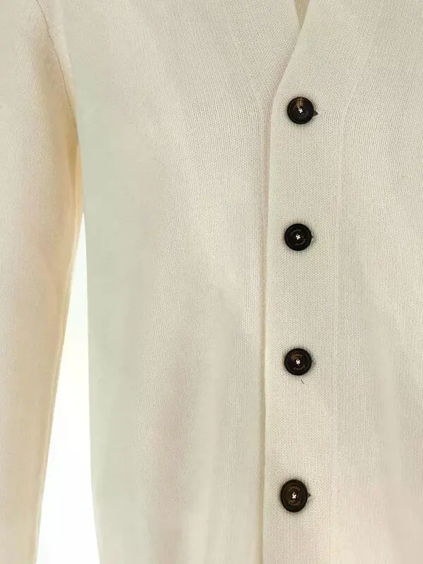 Eleventy Ribbed-trim Button-up Cardigan