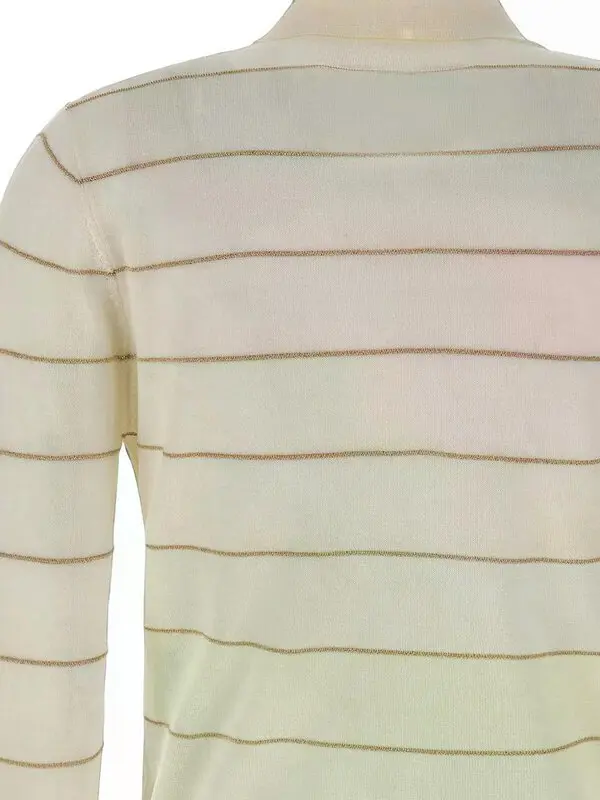 Eleventy Striped Wool Polo Shirt