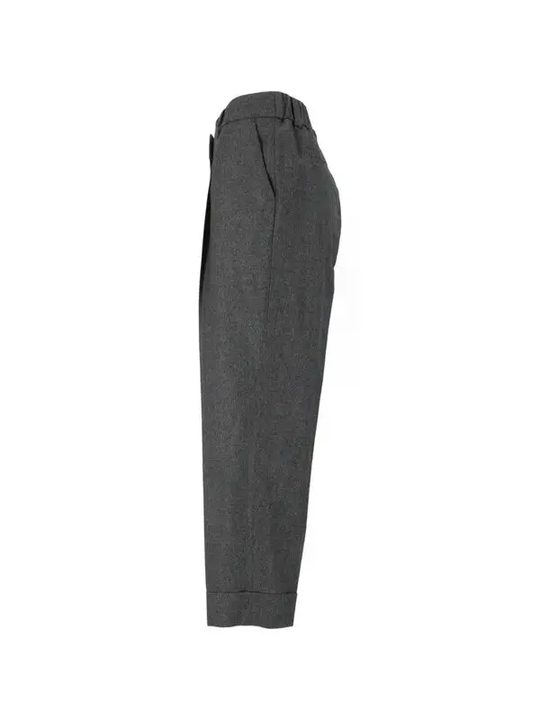 Peserico Melange Effect Pleated Trousers
