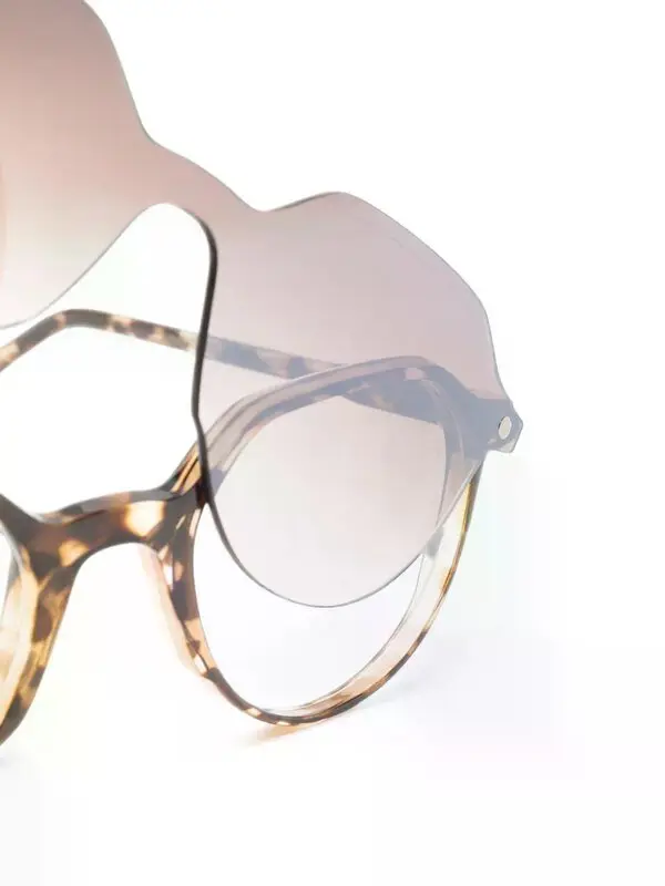 SNOB Clubber Tortoiseshell-effect Clip-on Glasses