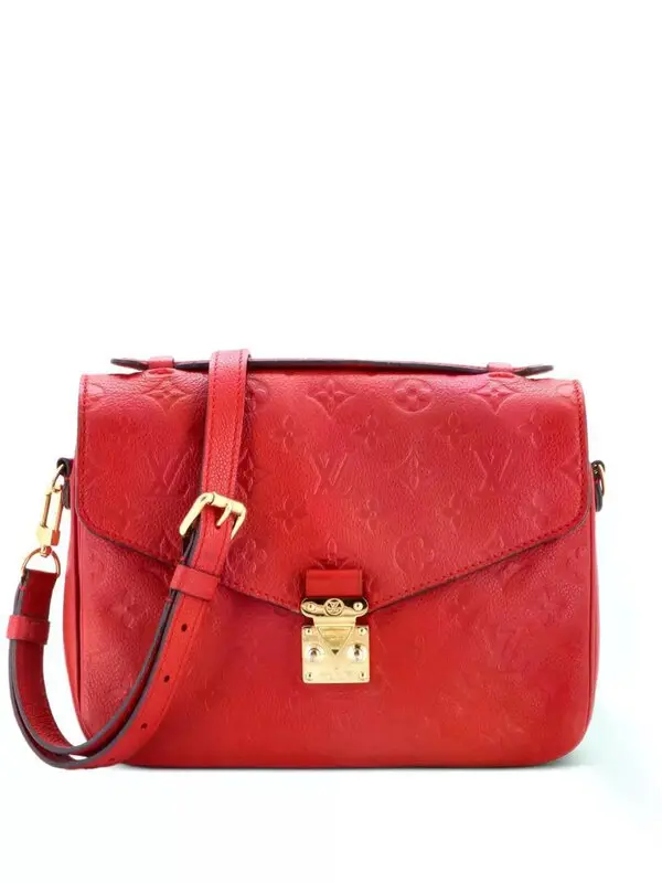 LOUIS VUITTON Monogram Empreinte Leather East West Crossbody Bag - Red