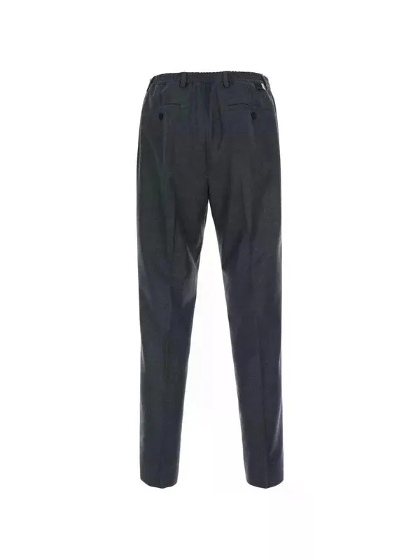 LOW BRAND Pleated Tapered Trousers