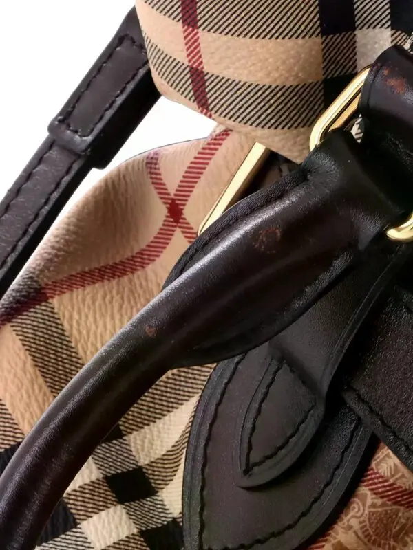 Burberry Golderton Haymarket Coated Canvas Medium Tote Bag - Brown