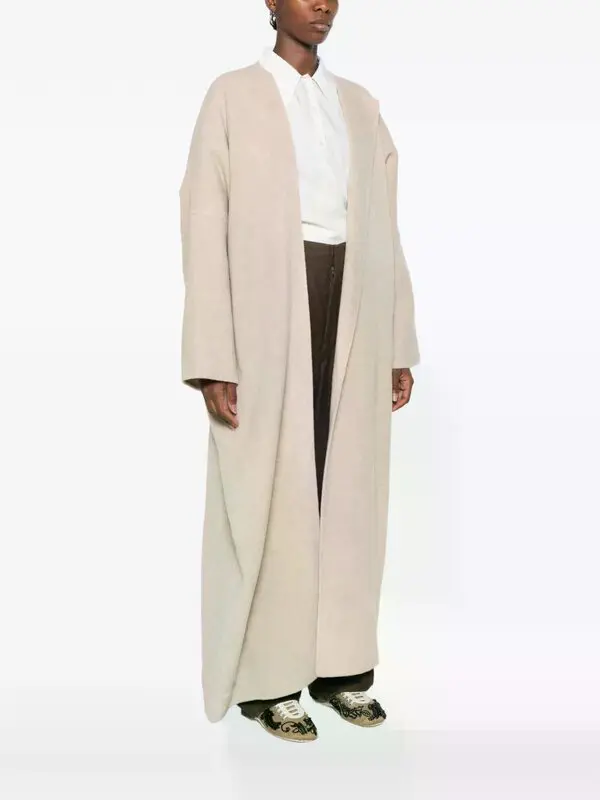 RUOHAN Raas Collarless Open-front Coat