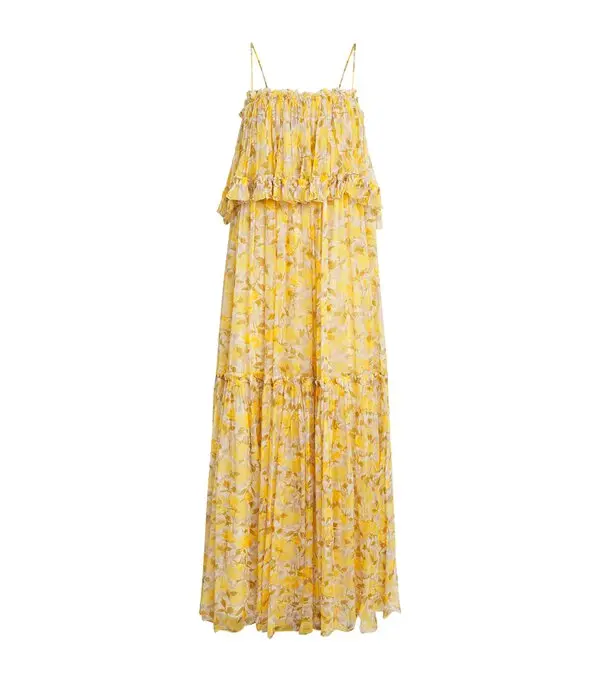 Chloé Silk Tiered Maxi Dress