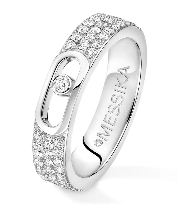 Messika Move Joaillerie White Gold And Diamond Pavé Wedding Ring