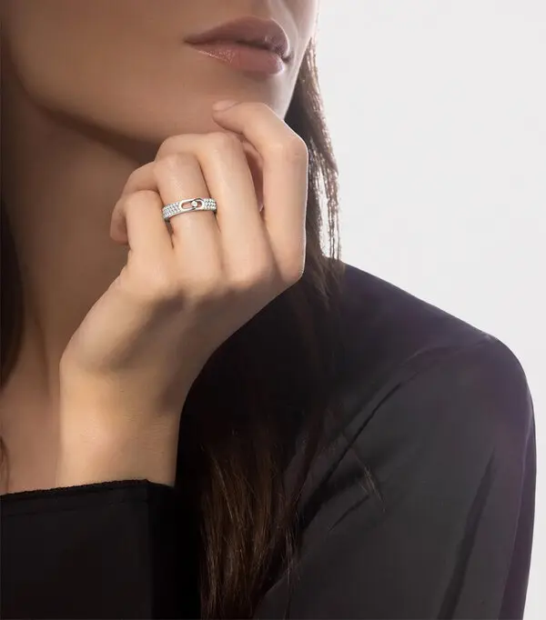 Messika Move Joaillerie White Gold And Diamond Pavé Wedding Ring