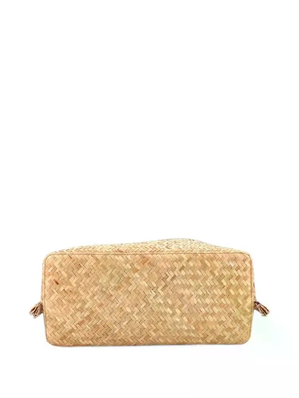 Valentino Garavani Vlogo Escape Straw Medium Tote Bag