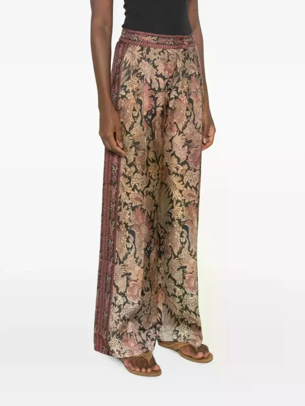PIERRE-LOUIS MASCIA Floral Print Palazzo Trousers