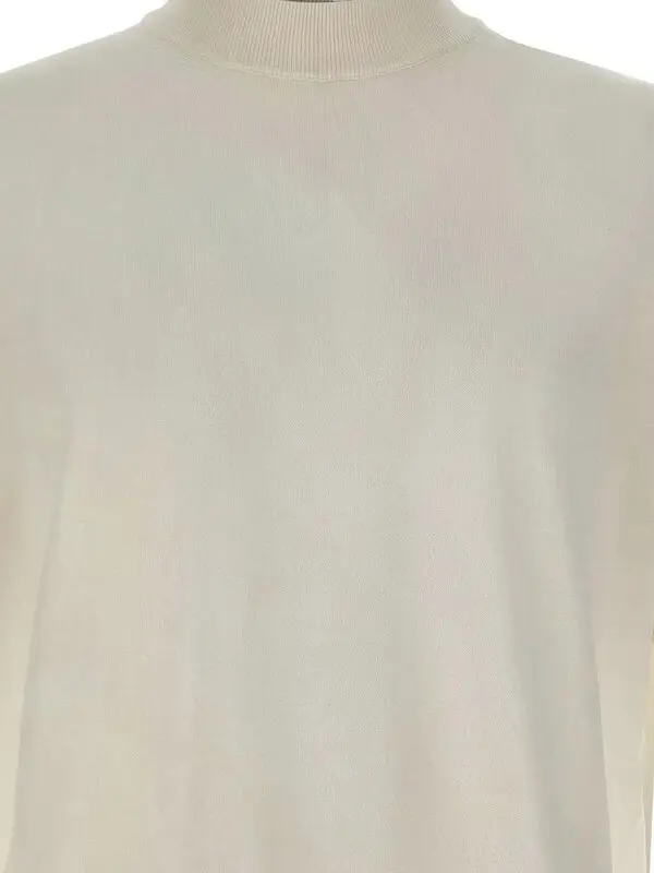 FILIPPO DE LAURENTIIS Mock-neck Short-sleeve Fine-knit Top