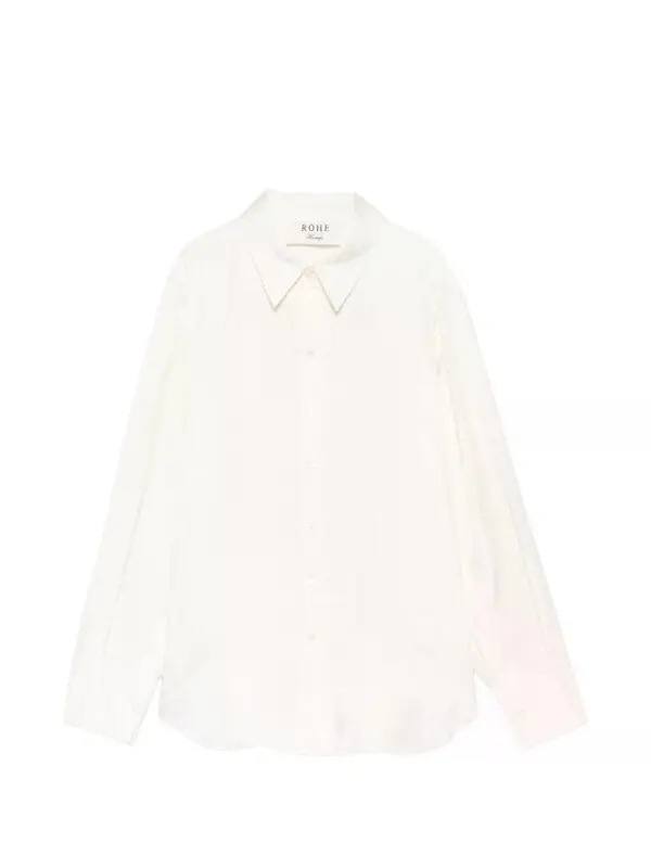 RÓHE Silk Long-sleeve Shirt - Neutrals