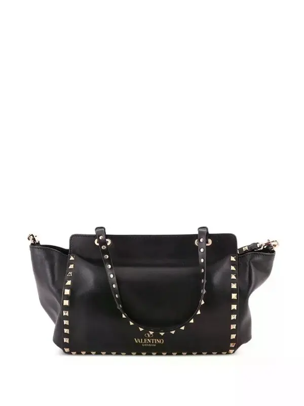 Valentino Garavani Rockstud Soft Leather Small Tote Bag - Black