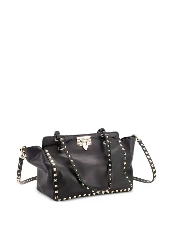 Valentino Garavani Rockstud Soft Leather Small Tote Bag - Black