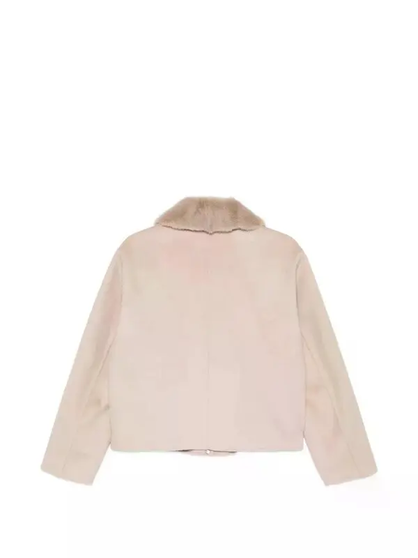 LISKA Fur-collar Patch-pocket Jacket