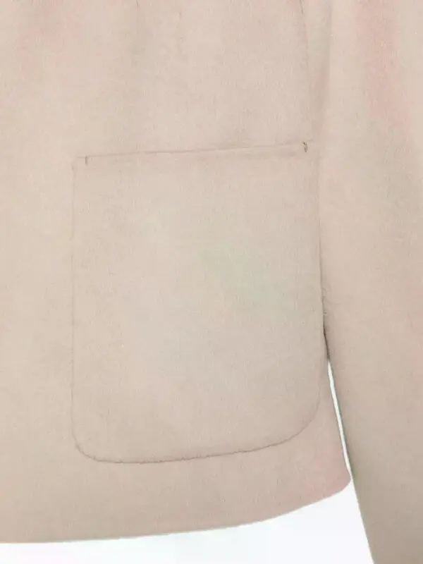 LISKA Fur-collar Patch-pocket Jacket