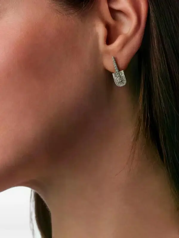 U LOS ANGELES Diamond U Drop Earrings