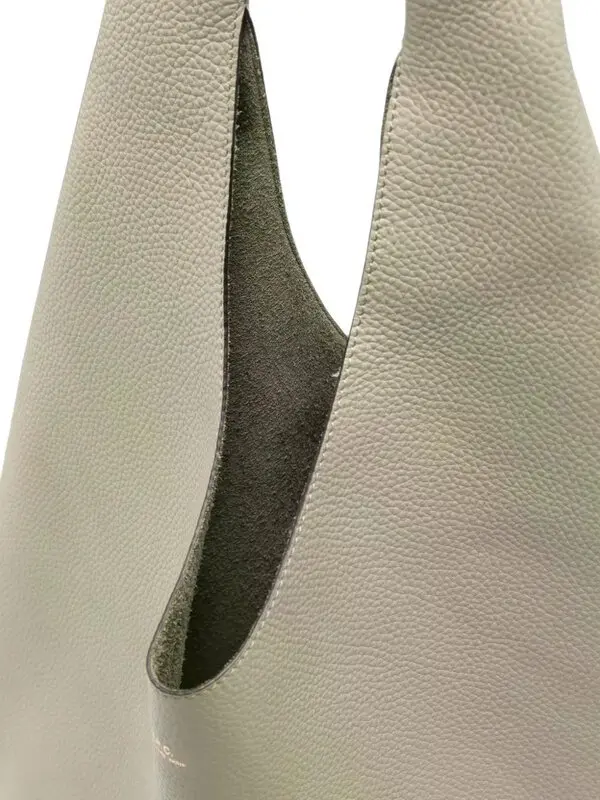 A.p.c. Virginie Pebbled-leather Shoulder Bag - Green