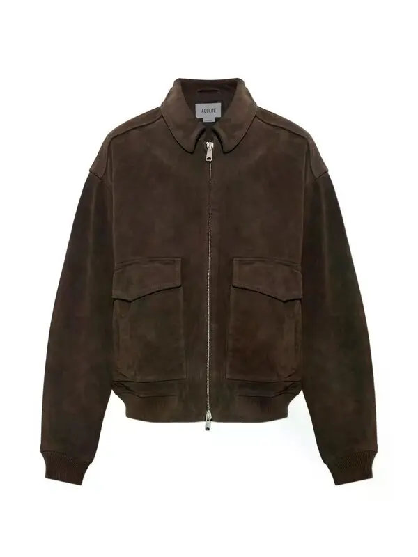 AGOLDE Suede Bomber Jacket