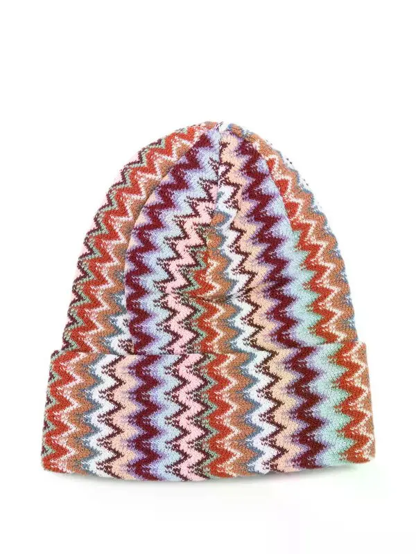 Missoni Zigzag Knit Beanie Hat