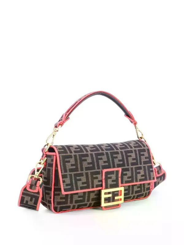 Fendi Baguette Nm Bag Zucca Canvas Medium Shoulder Bag