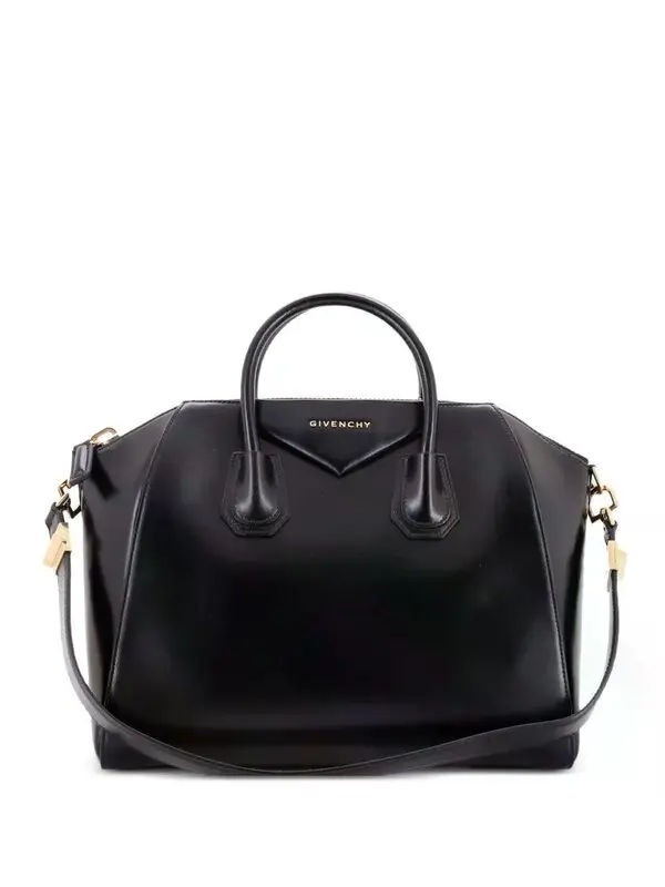 Givenchy Antigona Glazed Leather Satchel - Black
