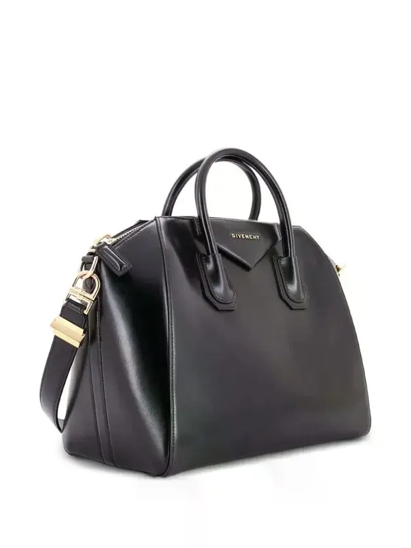 Givenchy Antigona Glazed Leather Satchel - Black