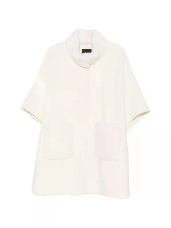 LISKA Fur-trim Patch-pocket Coat