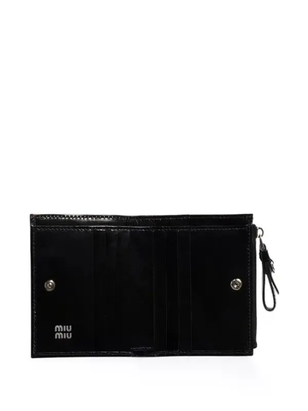 Miu Miu Small Logo-embossed Leather Wallet