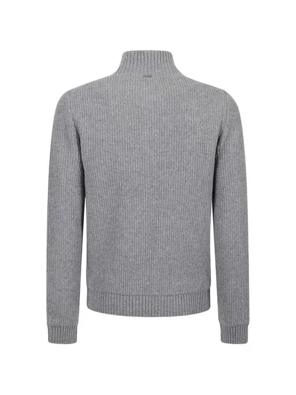Herno Resort Ribbed-knit Wool Cardigan
