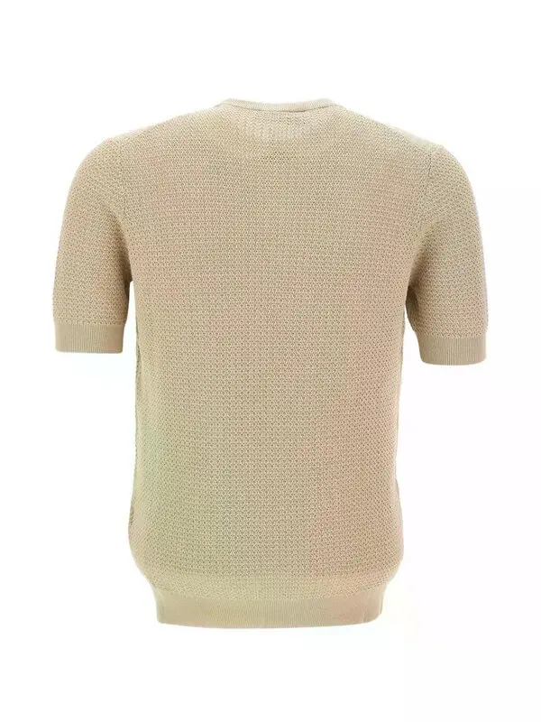 FILIPPO DE LAURENTIIS Interwoven Cotton Short Sleeve Sweater
