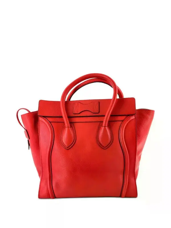 Celine Phantom Bag Grainy Leather Medium Tote Bag - Red