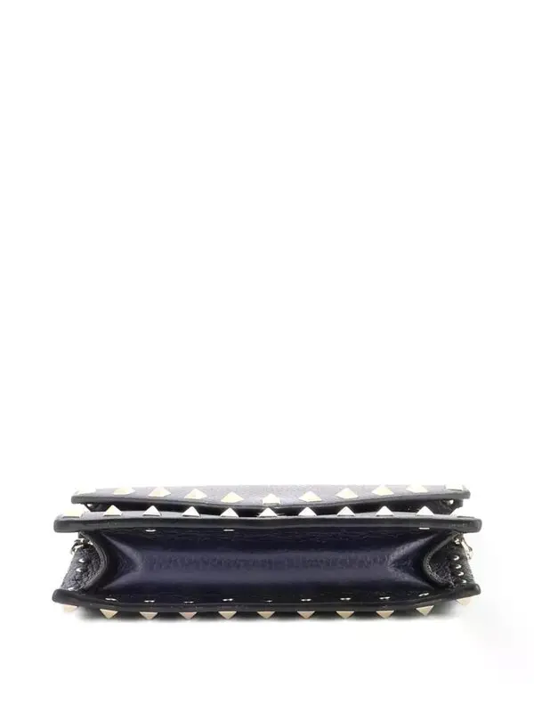 Valentino Garavani Rockstud Envelope Chain Leather Small Crossbody Bag - Blue