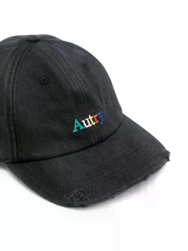 AUTRY Distressed Logo-embroidered Baseball Cap