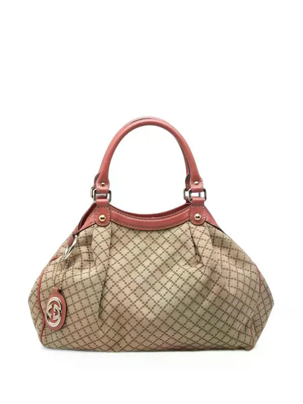 Gucci 2000-2015 Medium Diamante Canvas Sukey Tote Bag