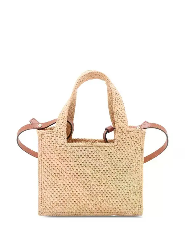 Loewe 2010-2026 Small Raffia Font Tote Satchel