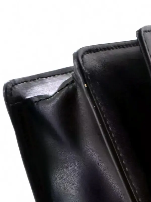 Fendi Studded Leather Cross Body Wallet - Black