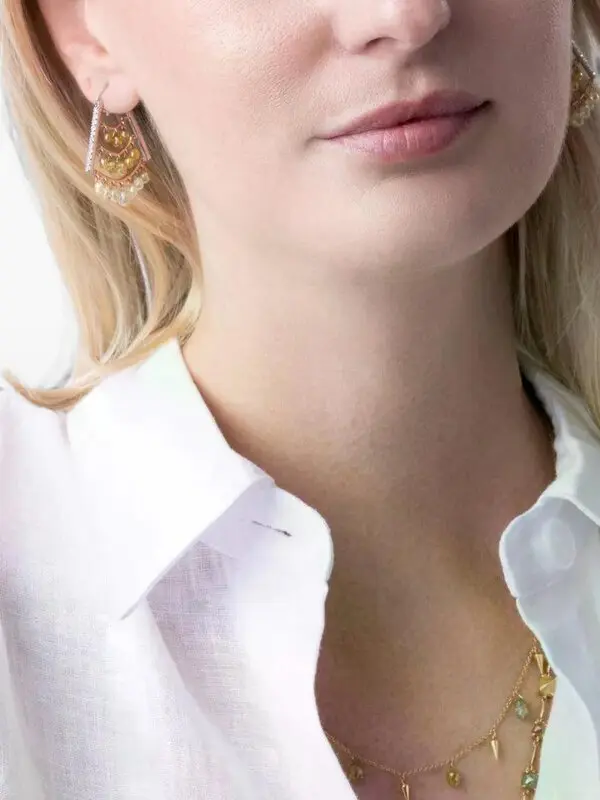 PARULINA Diamond Chevron Earrings